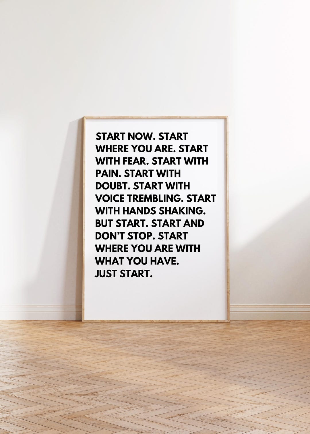 Motivational Wall Art Start Now Poster Just Start Minimalist Print Art Trendy Wall Art Wellness ...