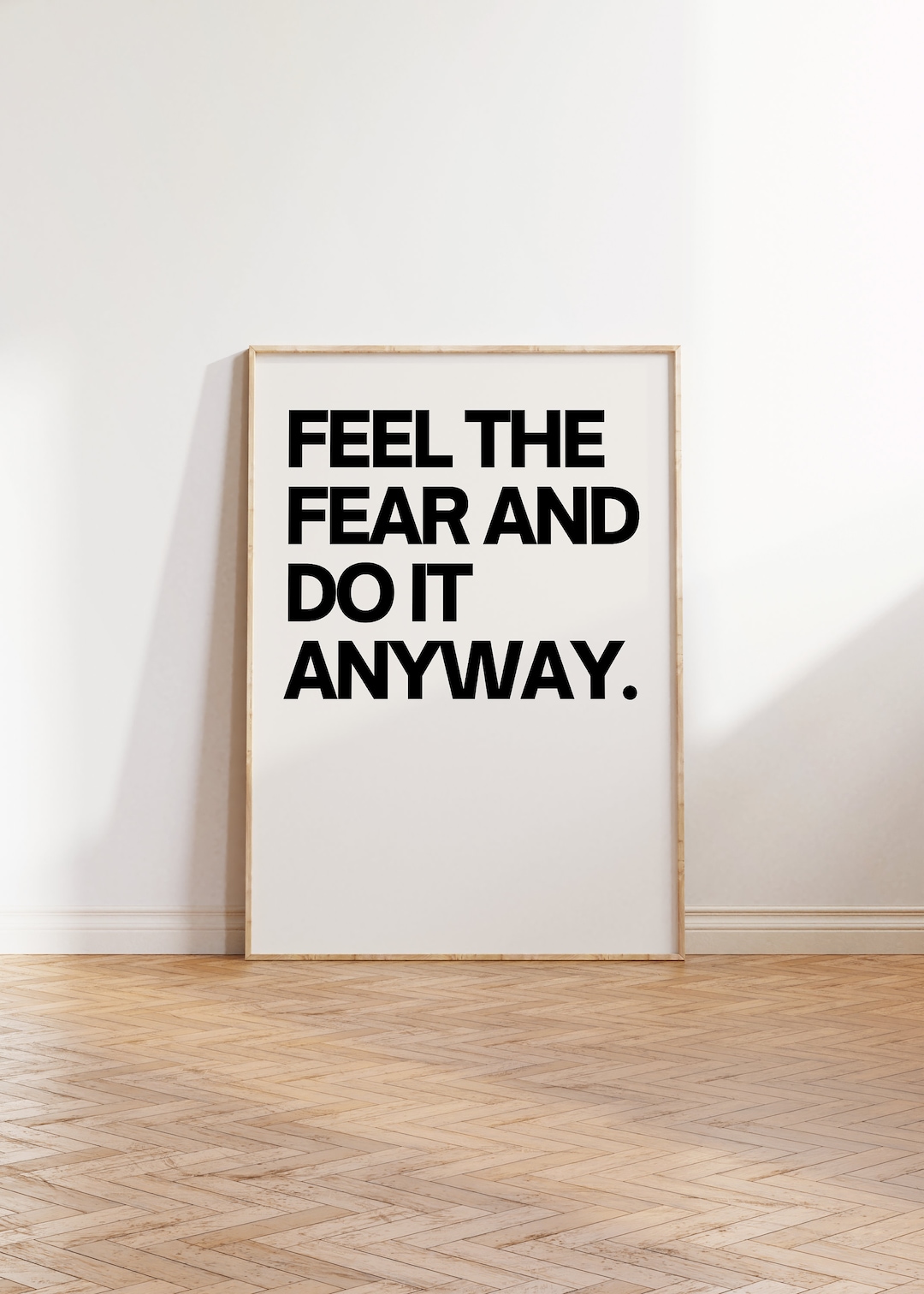 Feel the Fear and Do It Anyway Poster: Motivational Quote Wall Art - Etsy