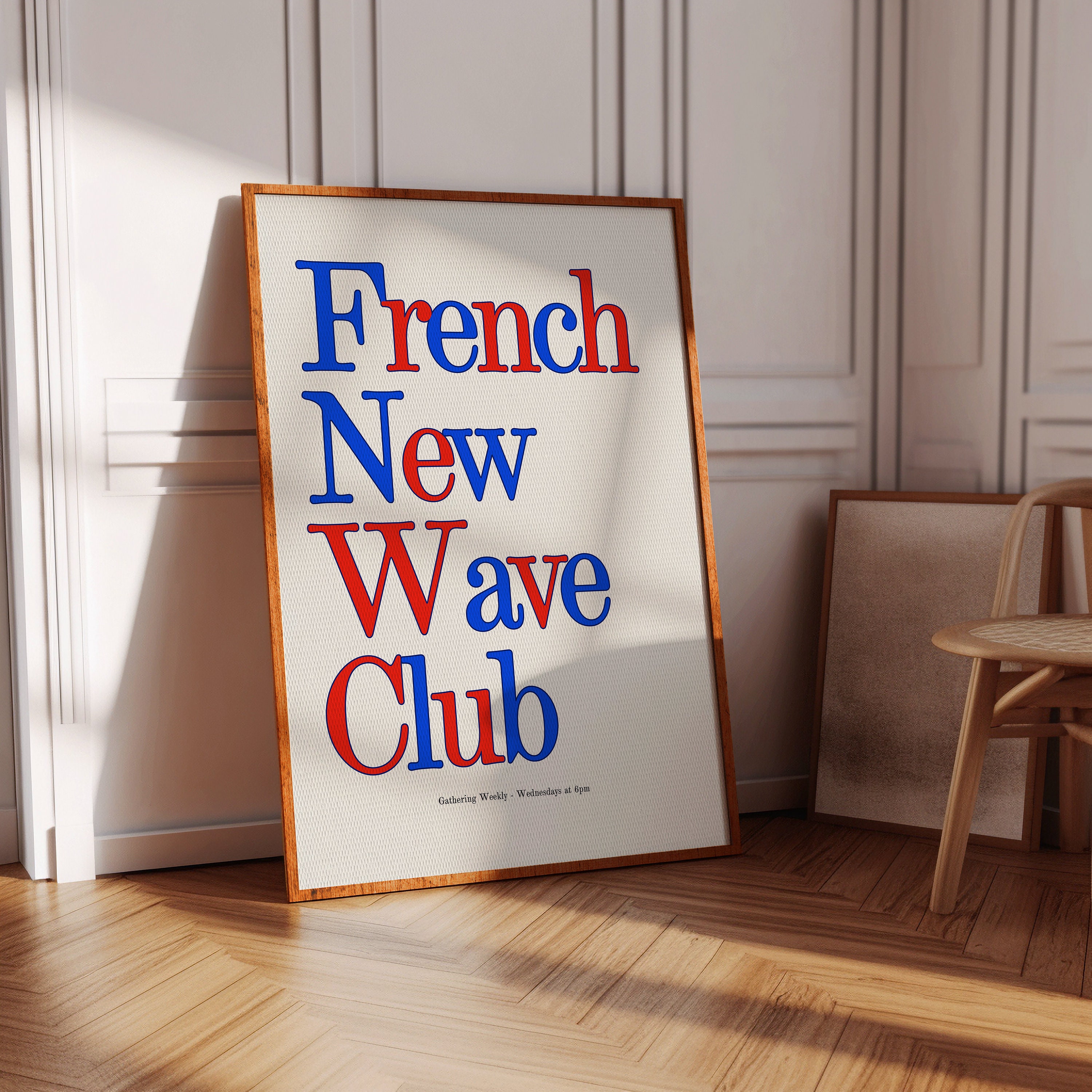 French New Wave Film Poster: Minimalist Cinema Art Print (digital ...
