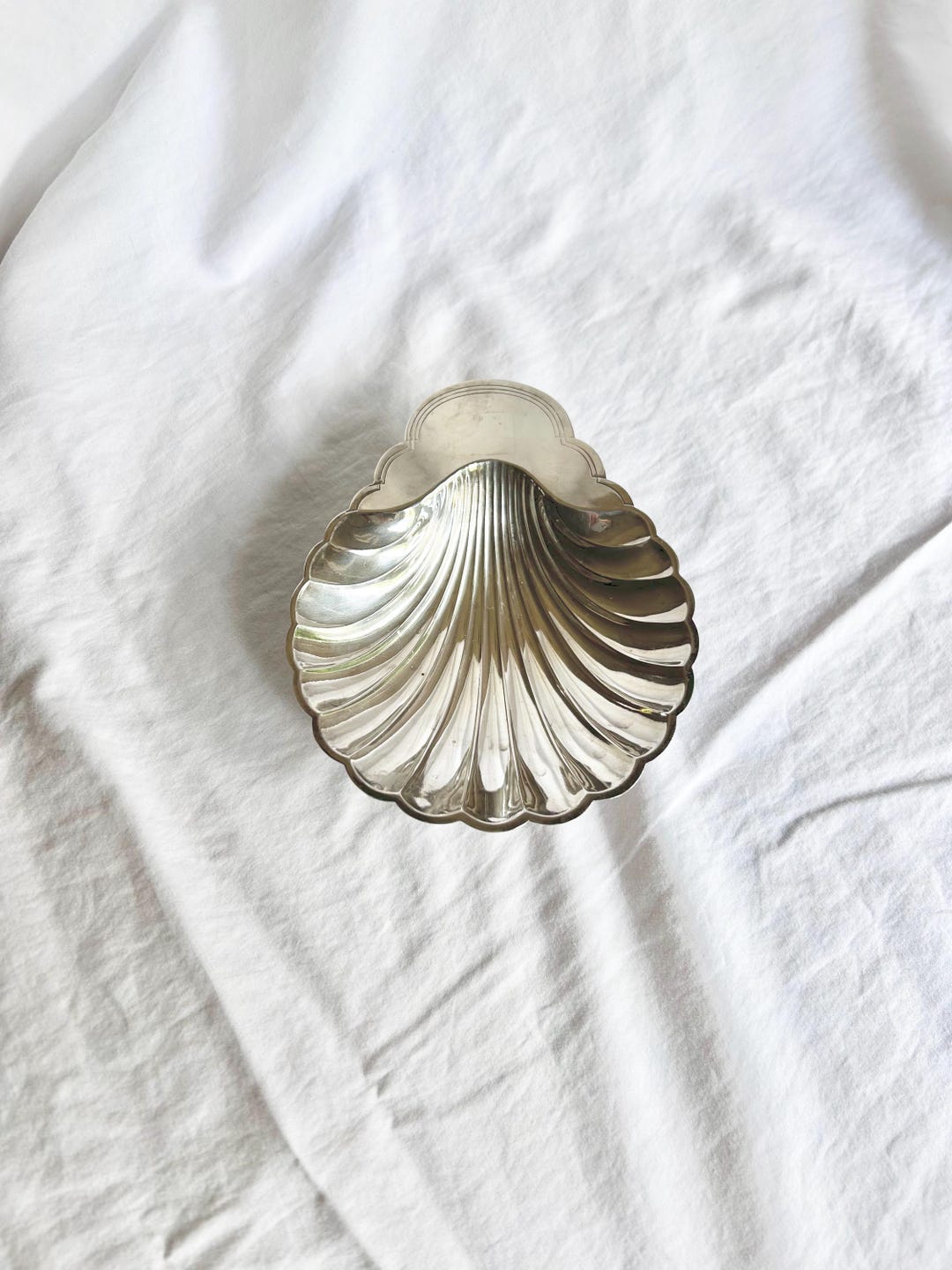 Vintage Silver Clam Shell Dish or Jewelry Tray - Etsy