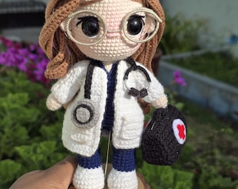 DOCTOR Crochet Pattern, Amigurumi Doctor Pattern, Crochet Doctor Doll ...