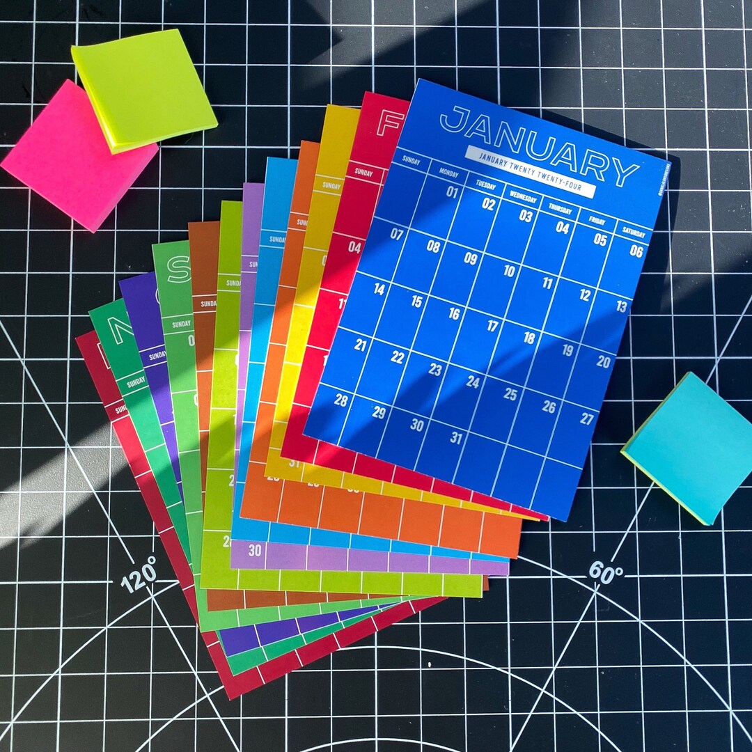 2024 Desk Calendar | Monthly Calendar | Desk Accessories | 2024 ...