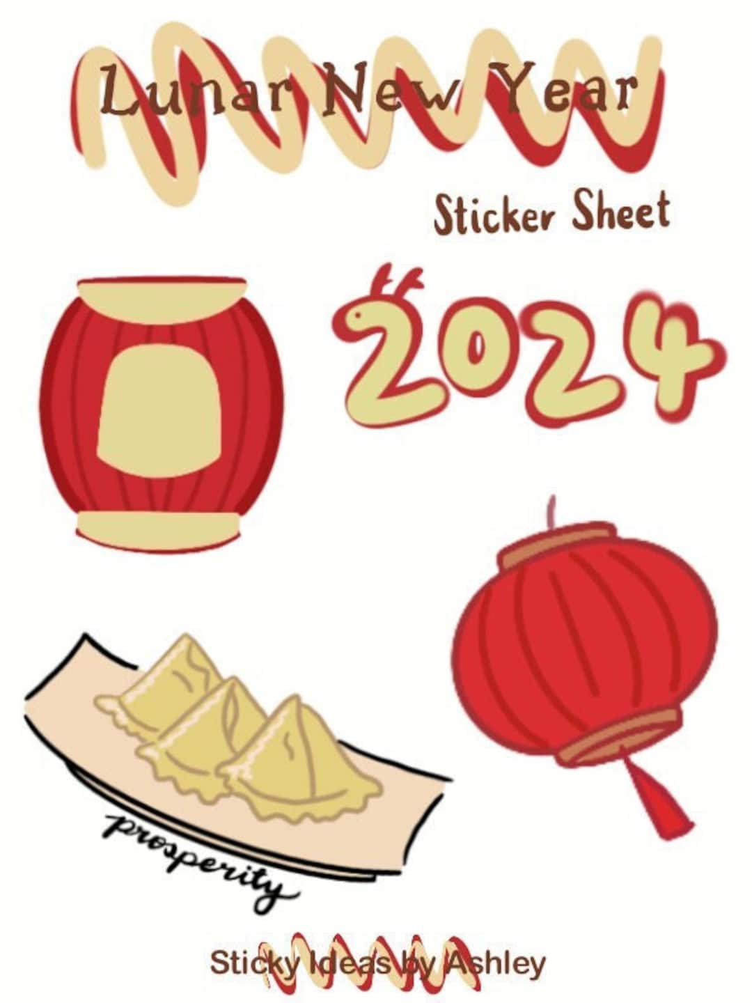 Lunar New Year Stickers - Etsy