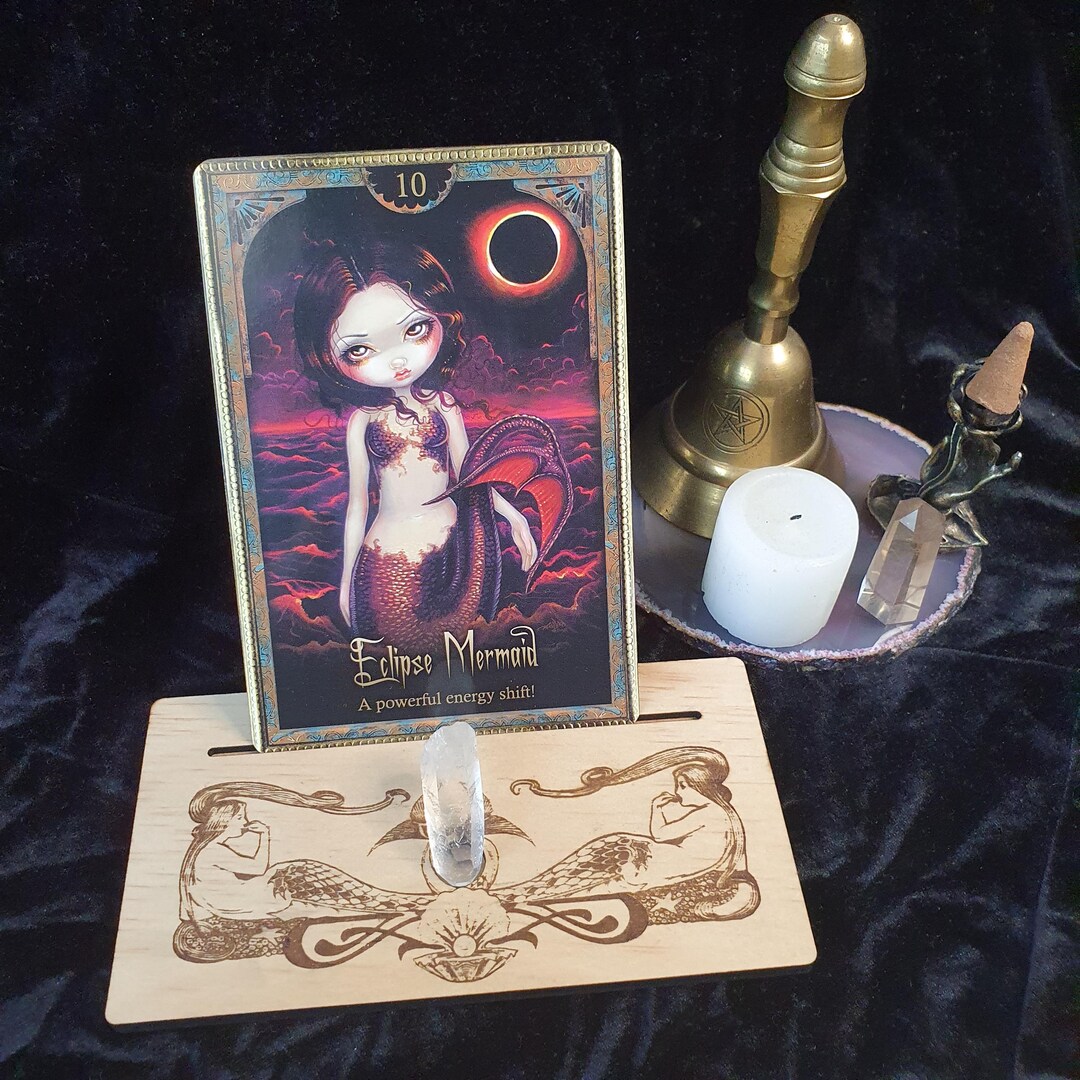 Sea Witch Oracle Card Stand Mermaid Tarot Card of the Day Holder Art ...