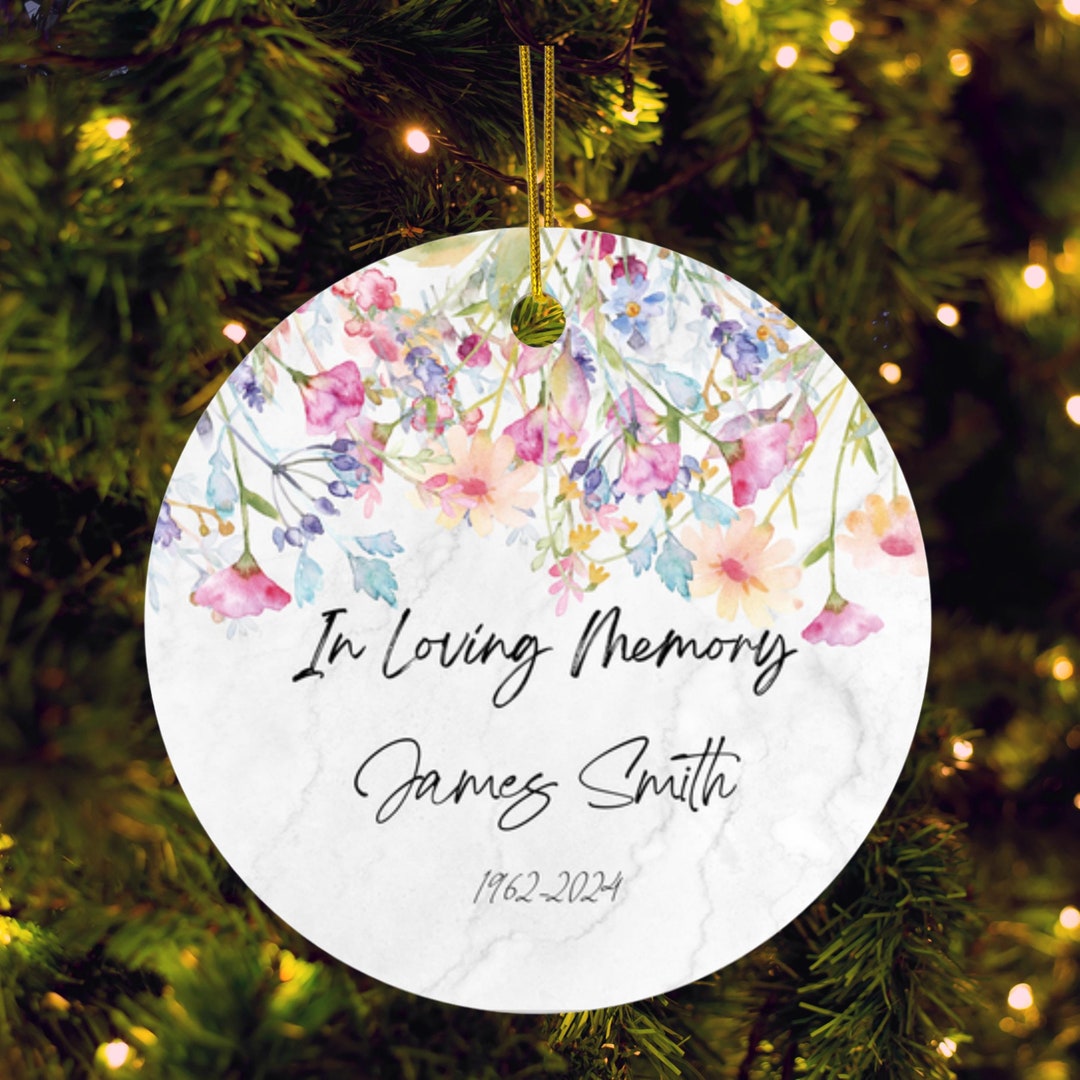 Custom Memorial Ornament, Personalized in Loving Memory of Gift, Loss ...