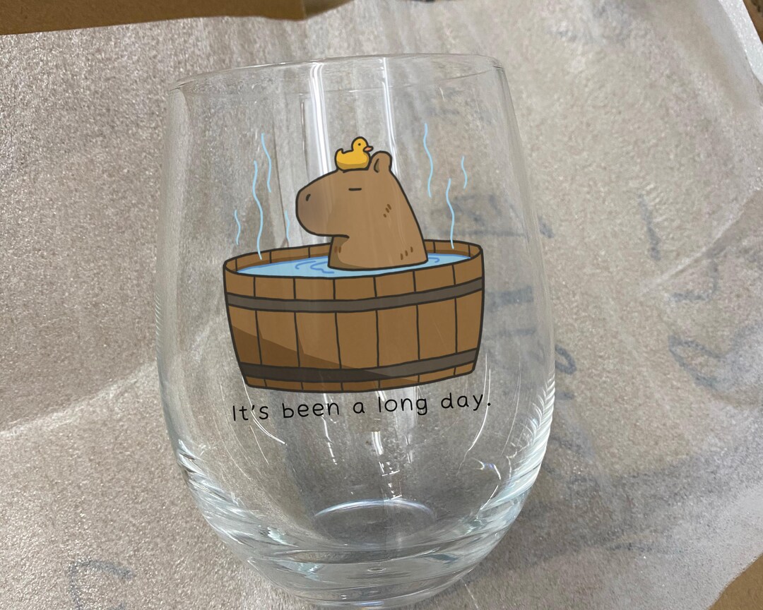 Capybara Gift for Her, Funny Capybara Wine Glass, Cappy Christmas - Etsy