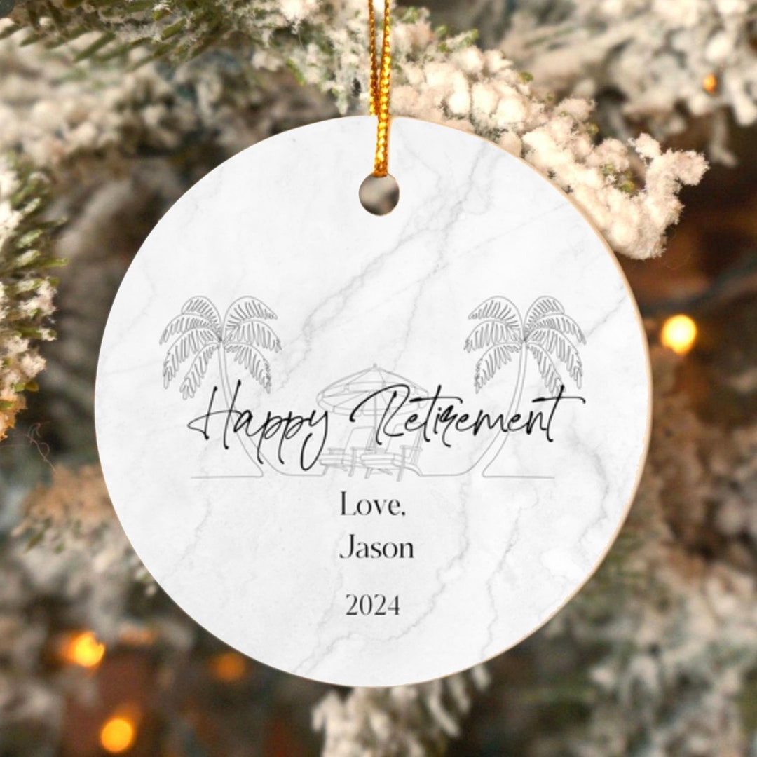 Personalized Retirement Ornaments, Gifts for Retired, Happy Retirement ...