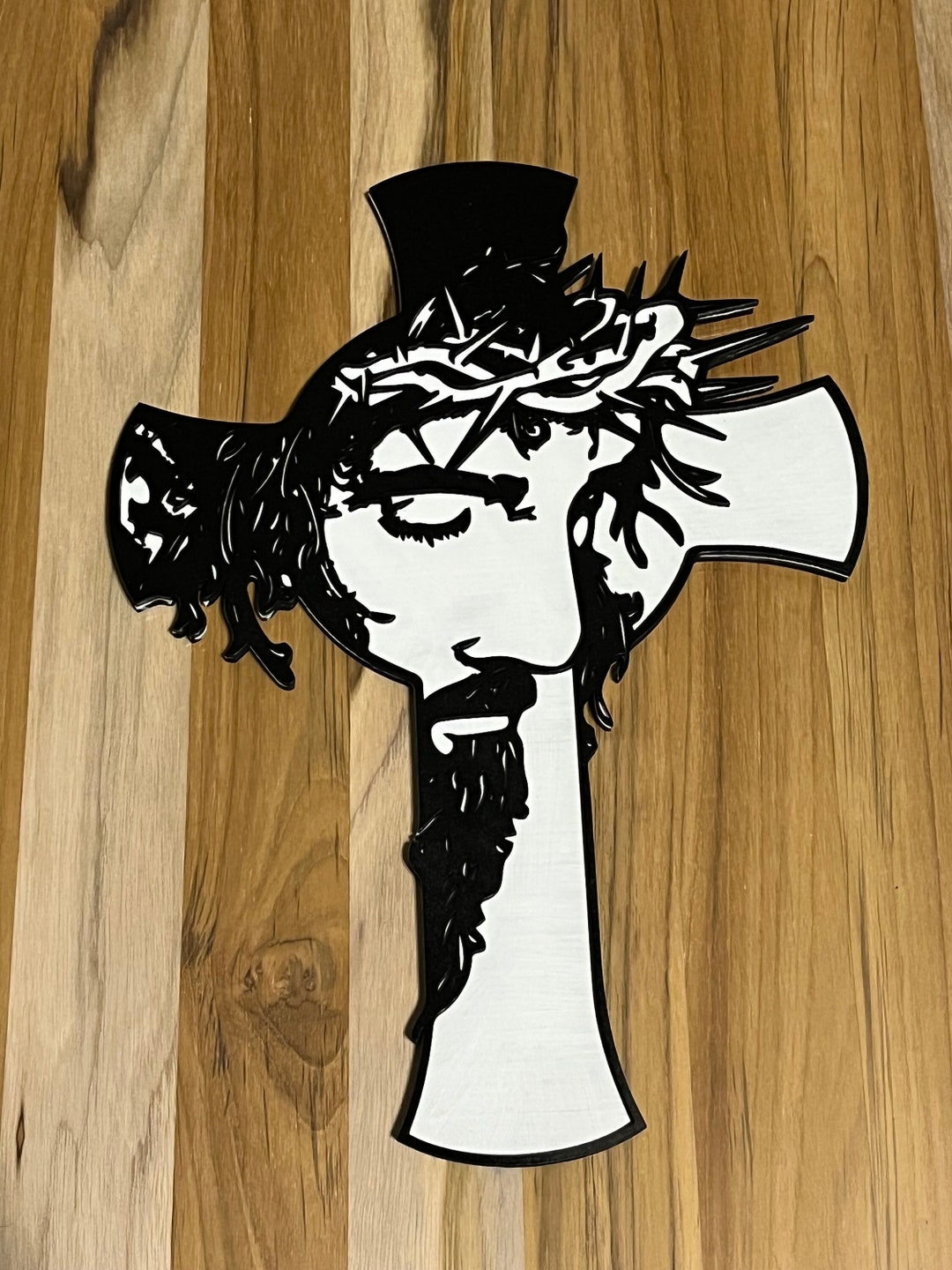 Jesus Face Cross - Etsy
