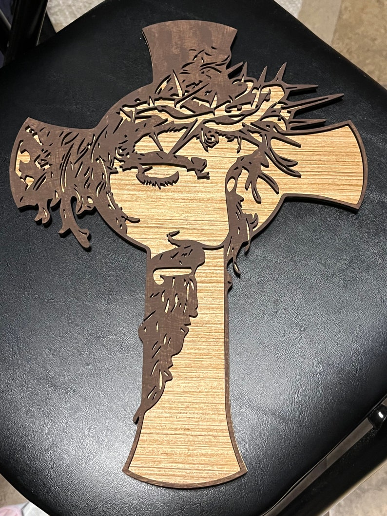 Jesus Face Cross - Etsy