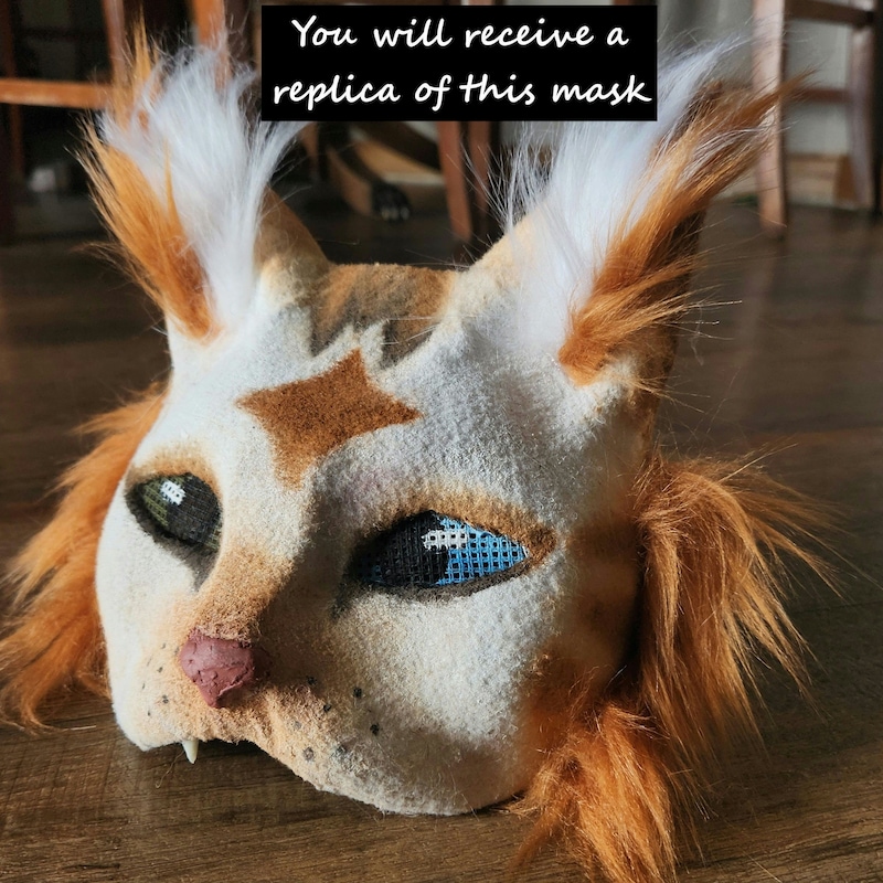 Orange Cat Mask Therian - Etsy