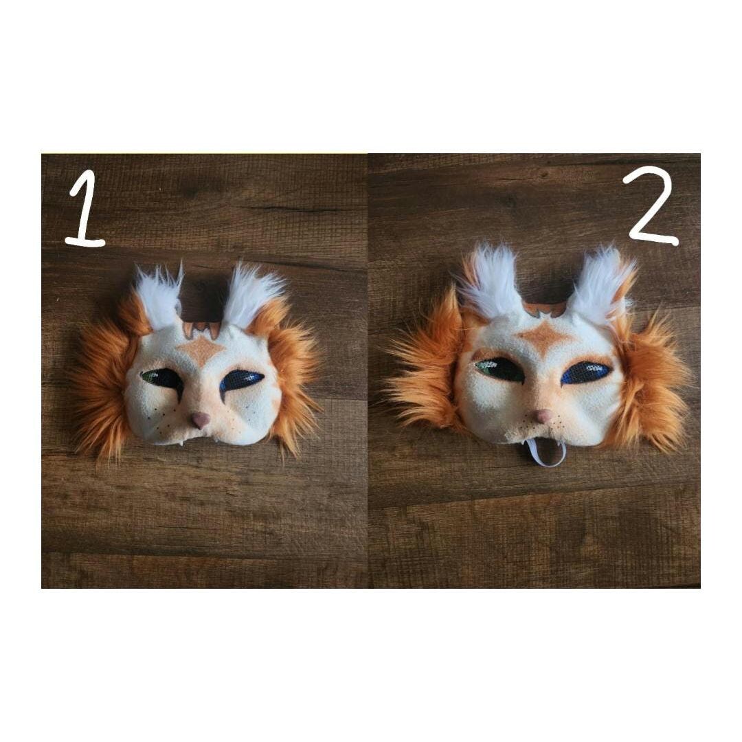 Orange Tabby Cat Masks - Shown, is a Picture of Actual Mask. - Etsy