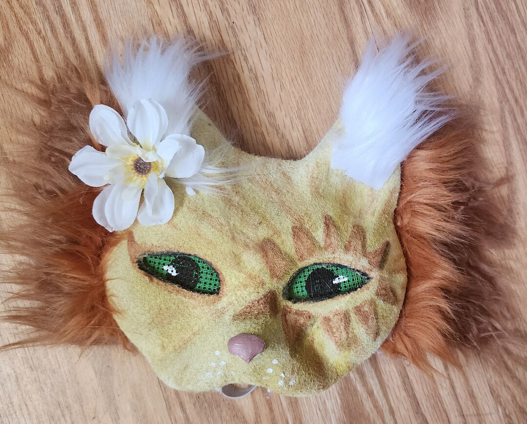 Yellow Sunshine Cat Therian Mask Not a Replica - Etsy