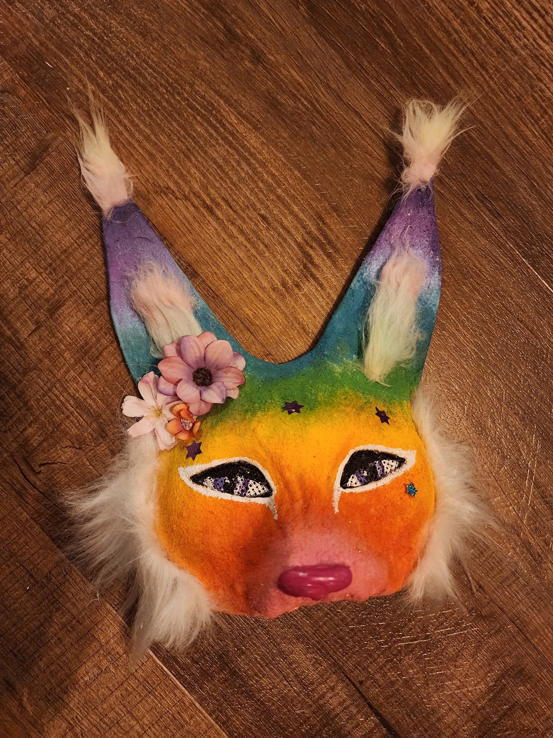 Fox Rainbow Therian Mask Furry - Etsy