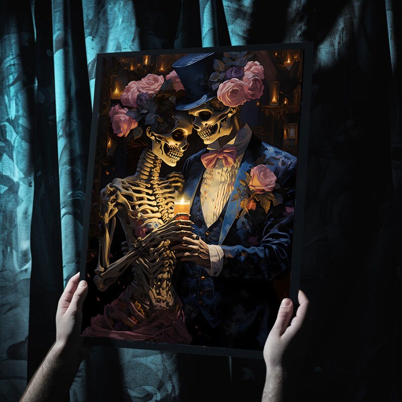 Physical Poster Lovers' Waltz, Skeleton Dance, Eternal Romance Art ...