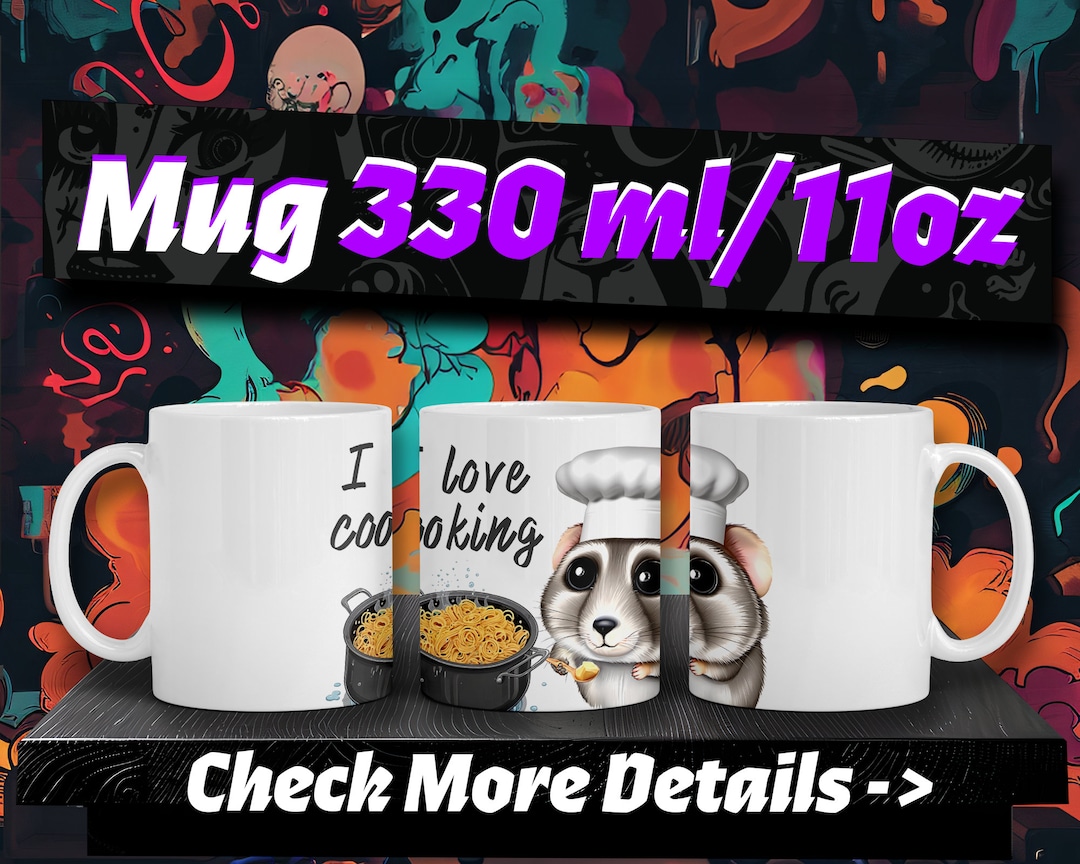Sad Hamster i Love Cooking Mug Unique Viral Tiktok Meme, Ceramic Cup ...