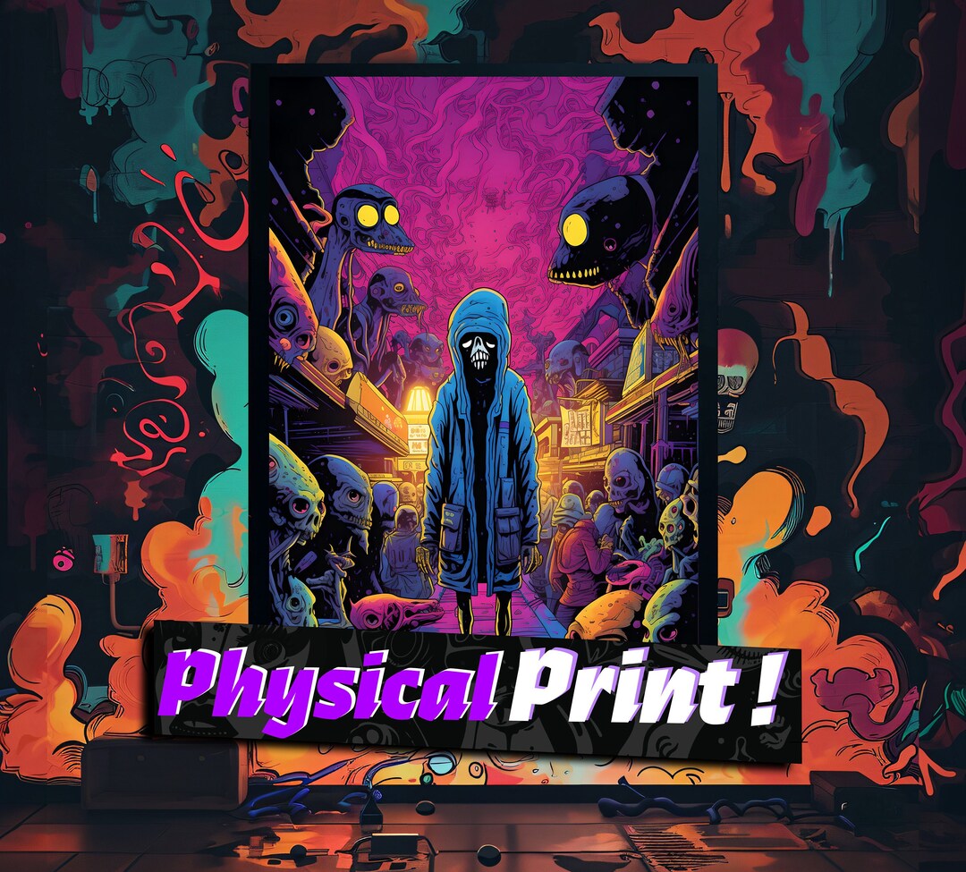 Physical Poster Alien Invasion: the Encounter Urban Nightmare Art Print ...