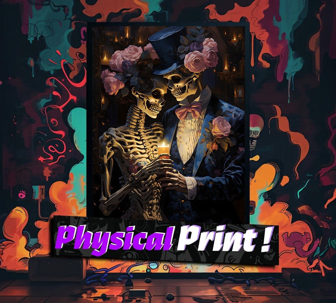 Physical Poster Lovers' Waltz, Skeleton Dance, Eternal Romance Art ...