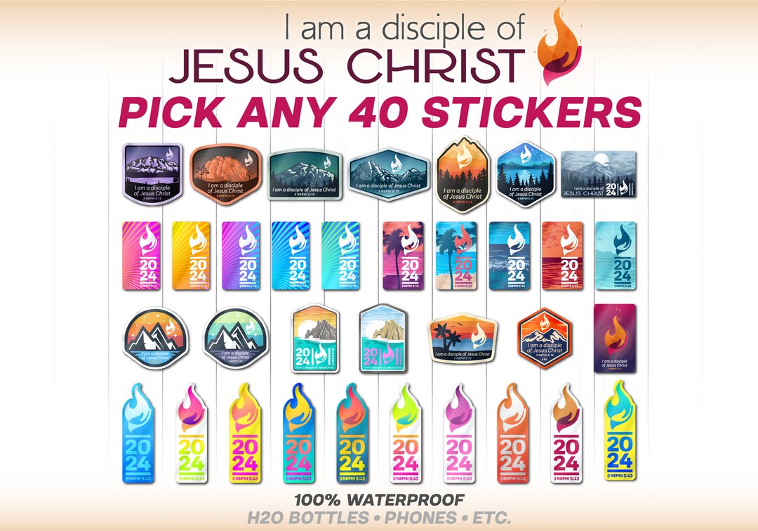 40 Stickers You Pick LDS Youth Theme Stickers I Am a Disciple of Jesus ...