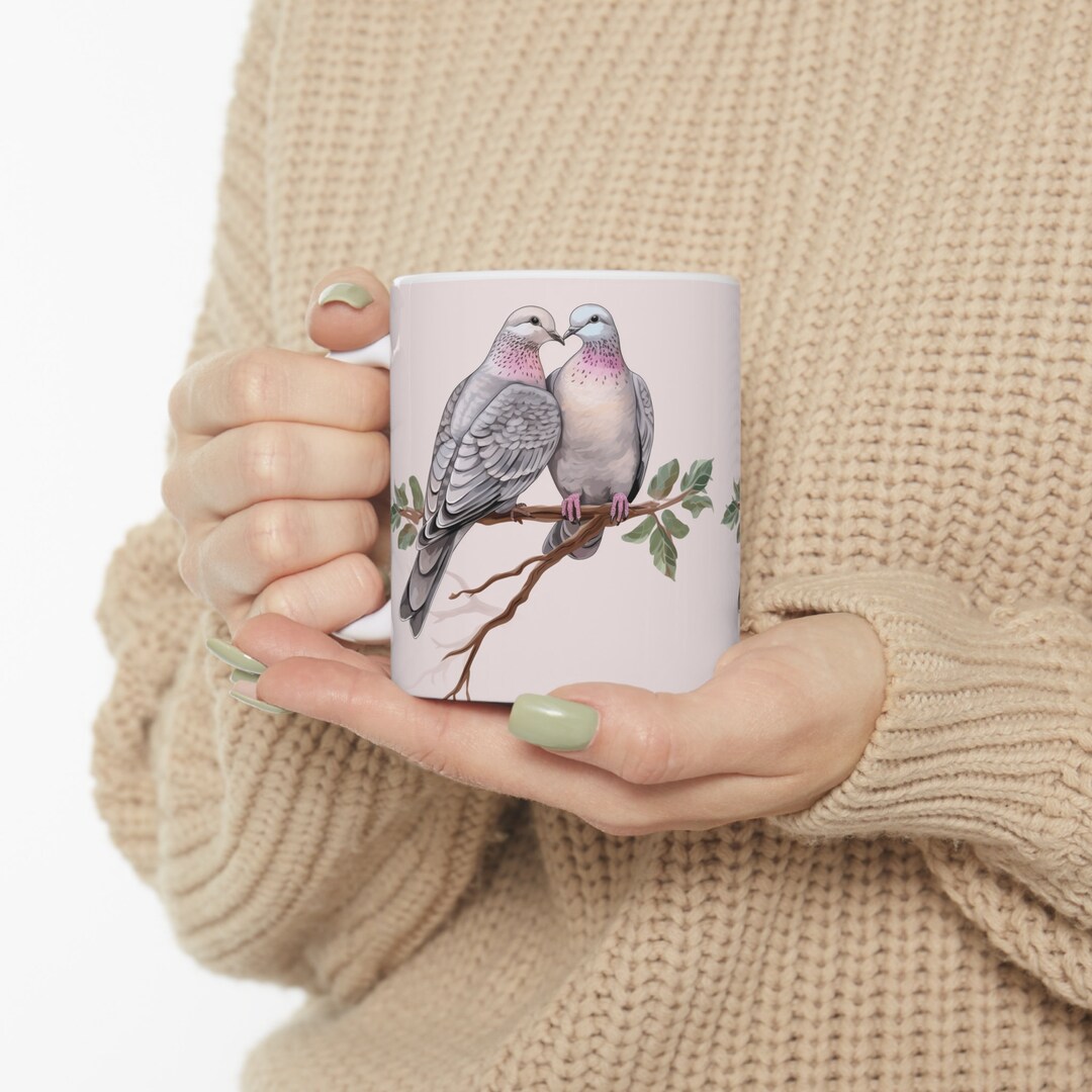 Turtle Dove Mug, Birds, Trees, Soul Mates, Loved One, Special Occasion ...