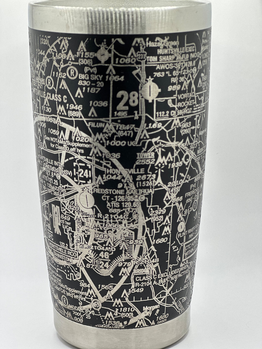 Aviation Sectional Laser Engraved Bottle - Etsy