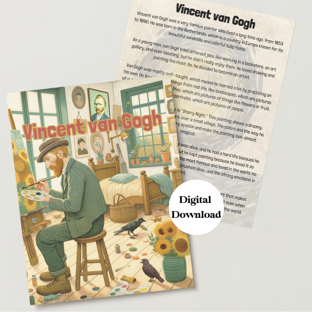 Vincent Van Gogh Printable, Digital Download, Vincent Van Gogh, Art ...