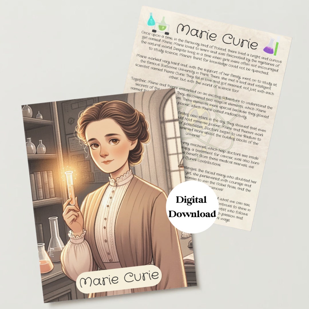 Marie Curie Printable, Pioneering Women, Women in Science, STEM - Etsy UK
