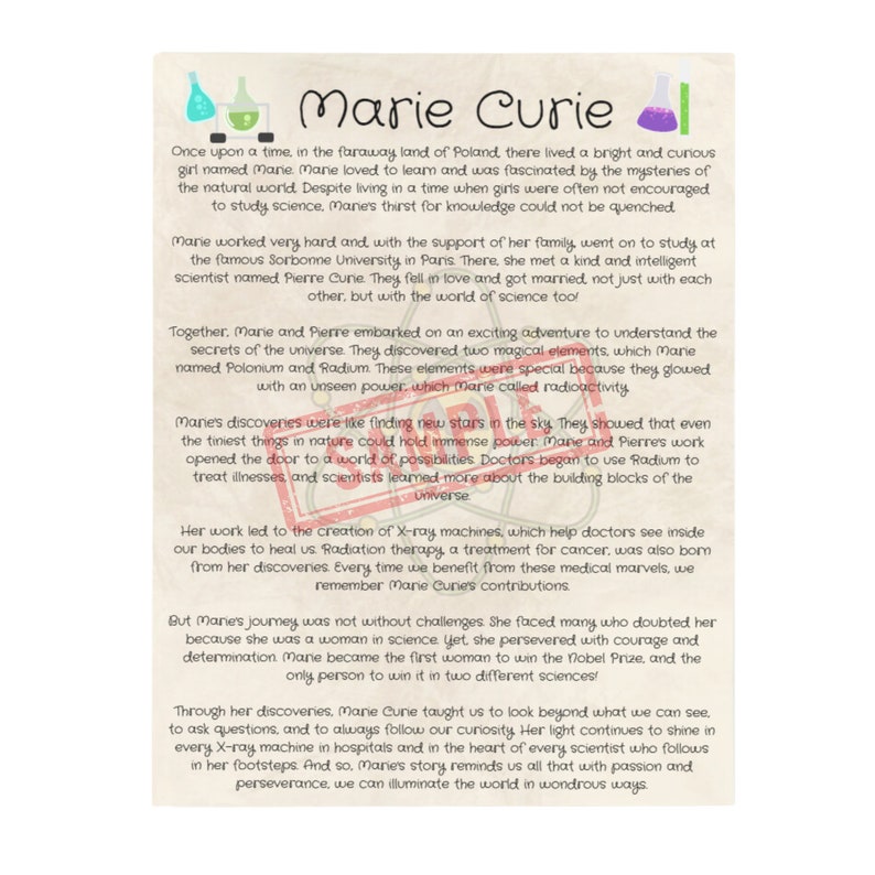 Marie Curie Printable, Pioneering Women, Women in Science, STEM - Etsy ...