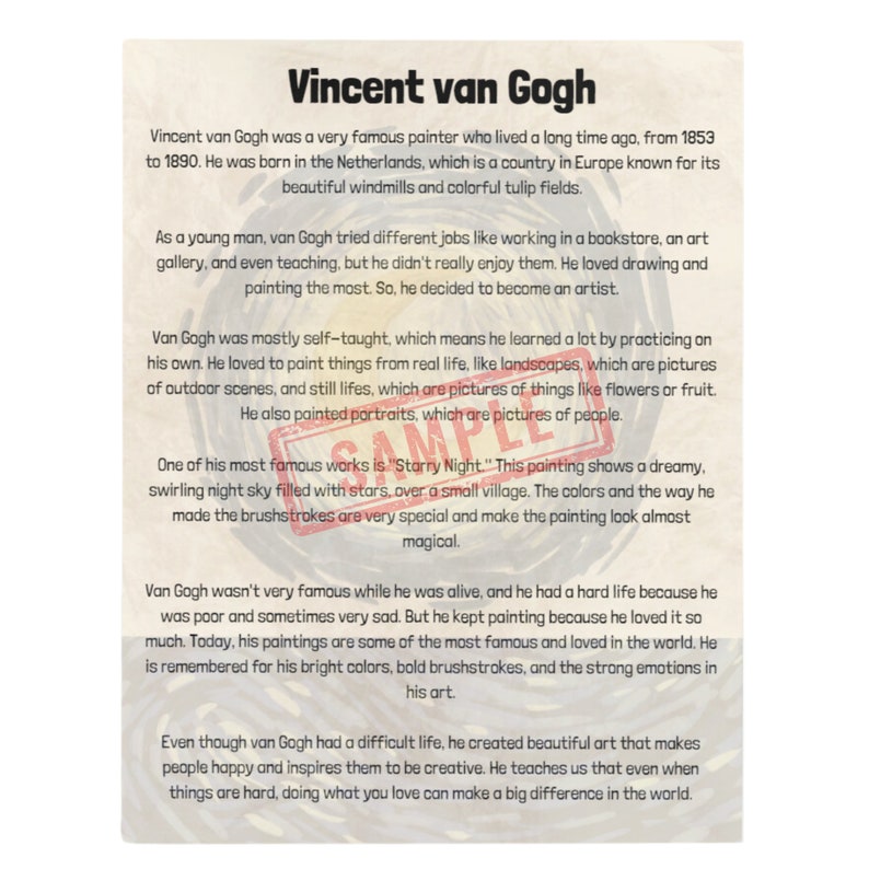 Vincent Van Gogh Printable, Digital Download, Vincent Van Gogh, Art ...