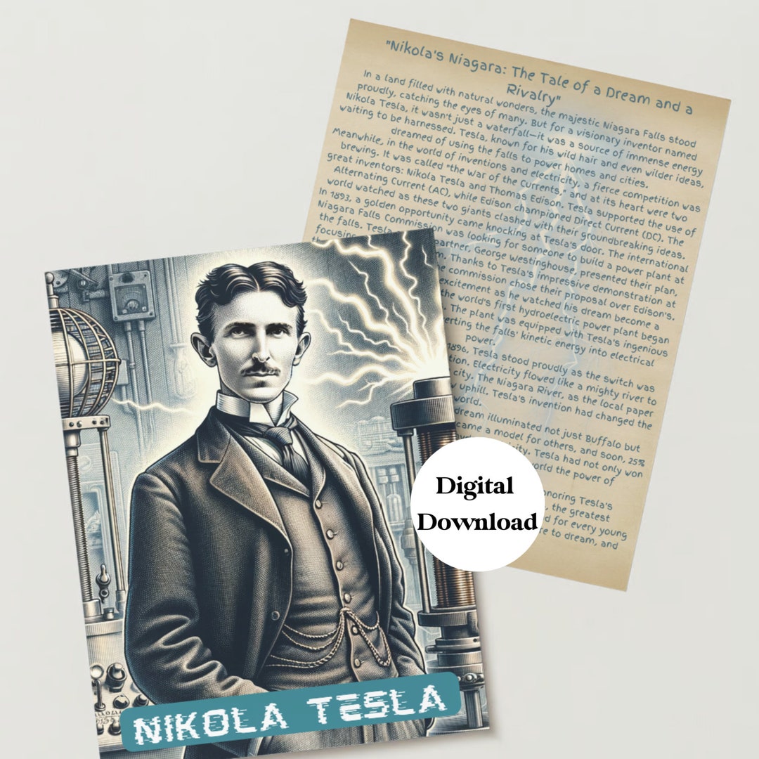 Nikola Tesla Printable, Digital Download Nikola Tesla Inventor and ...