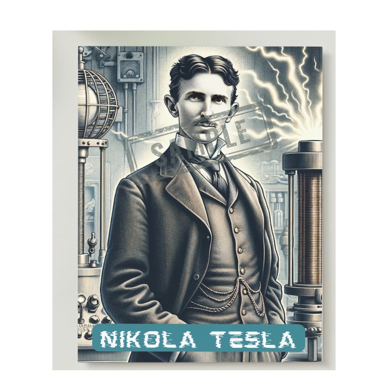Nikola Tesla Printable, Digital Download Nikola Tesla Inventor and ...