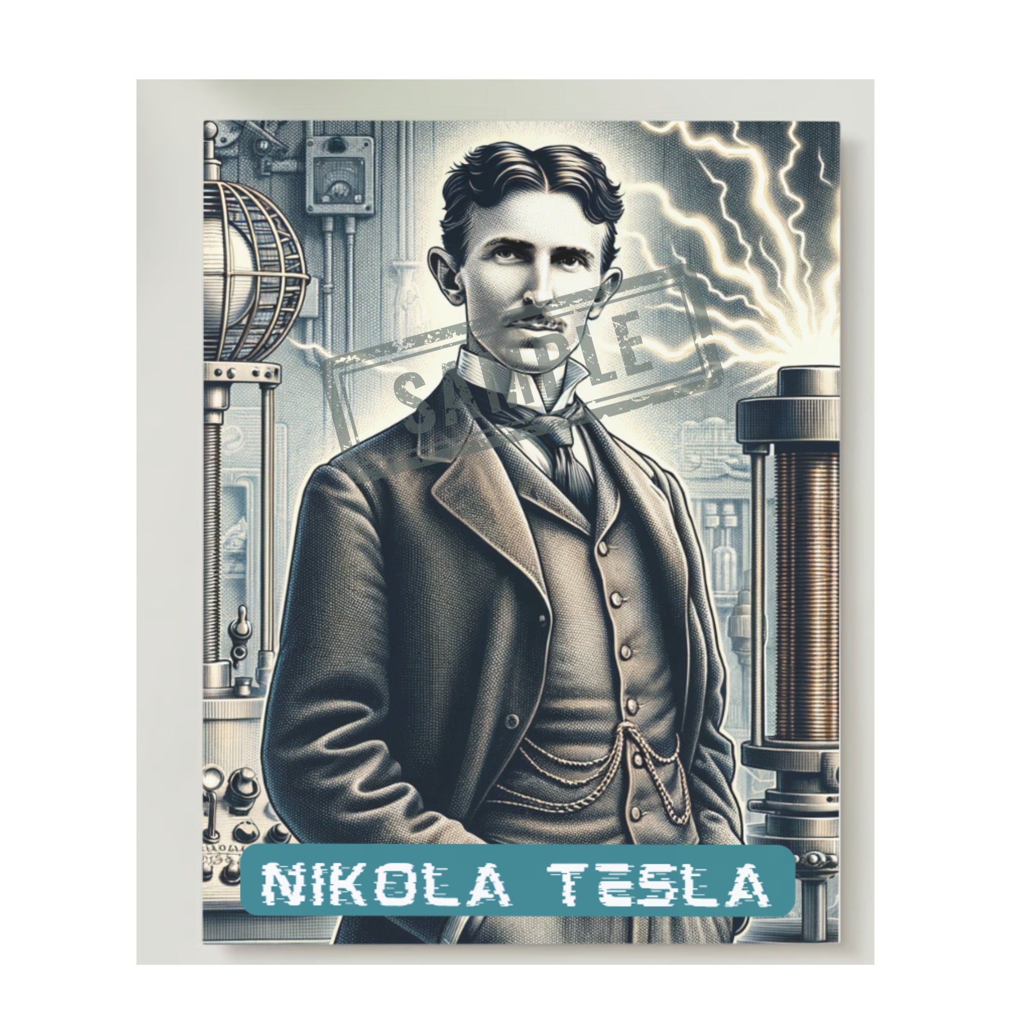 Nikola Tesla Printable, Digital Download Nikola Tesla Inventor and ...