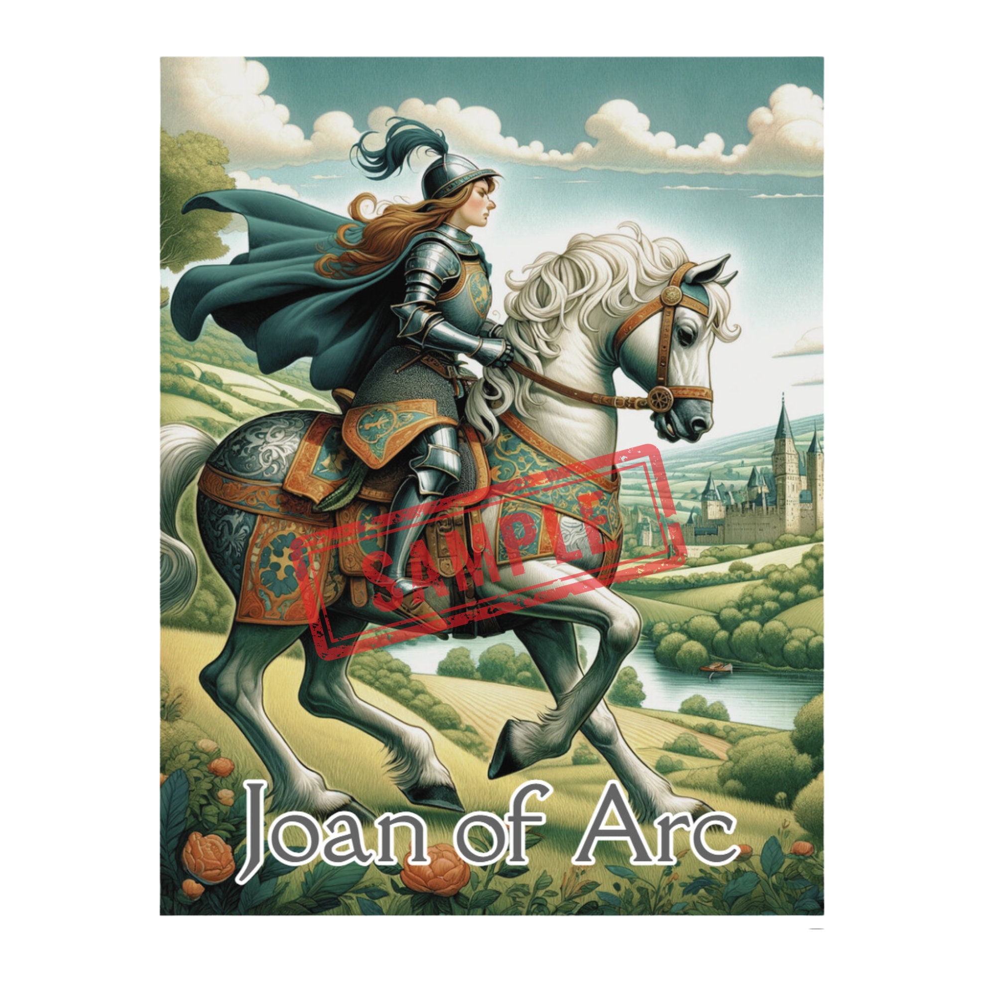 Joan of Arc Printable, Digital Download, Joan of Arc, Women in History ...