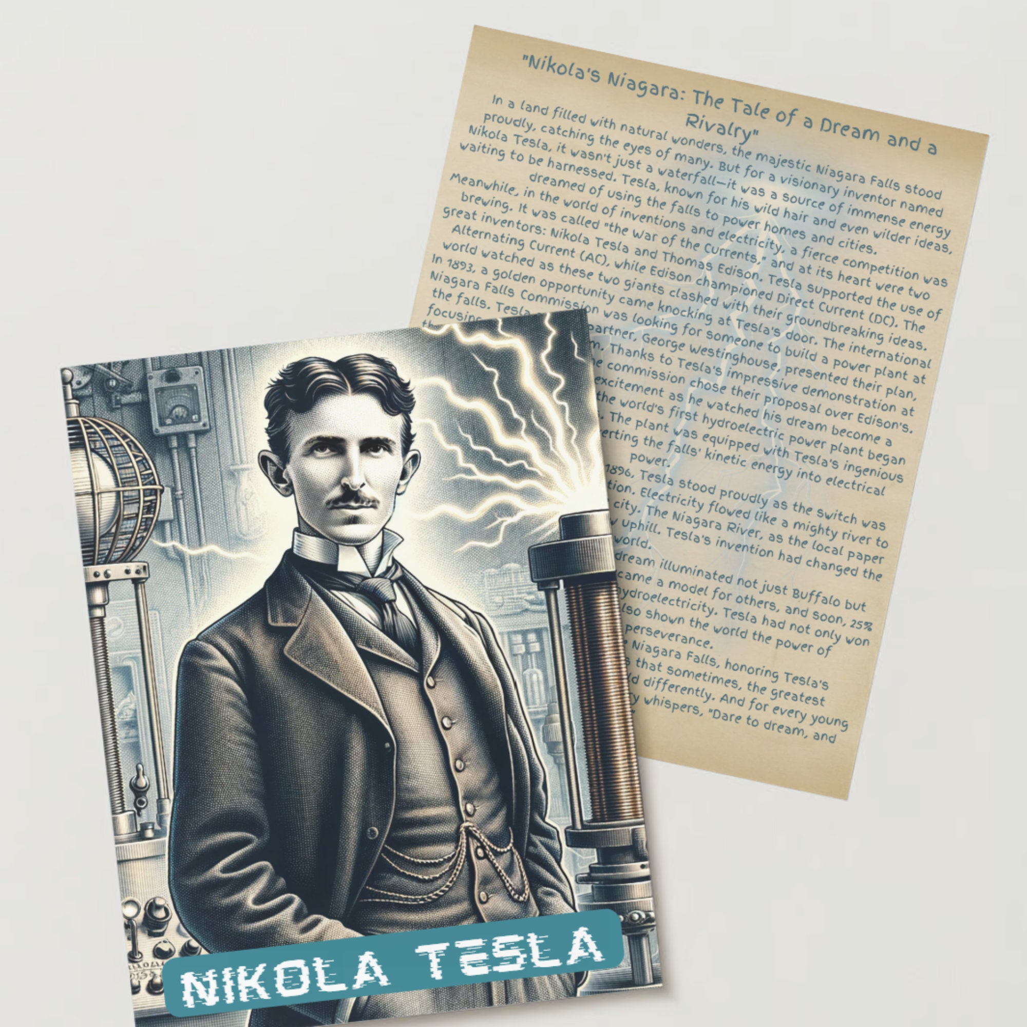 Nikola Tesla Printable, Digital Download Nikola Tesla Inventor and ...