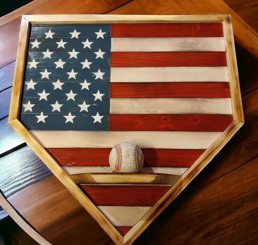 American Flag Home Plate - Etsy