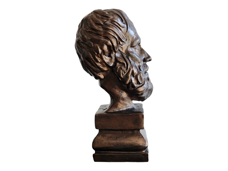 Solid 11 Aristotle Bust Statue, Greek Philosopher Sculpture, Bronze ...