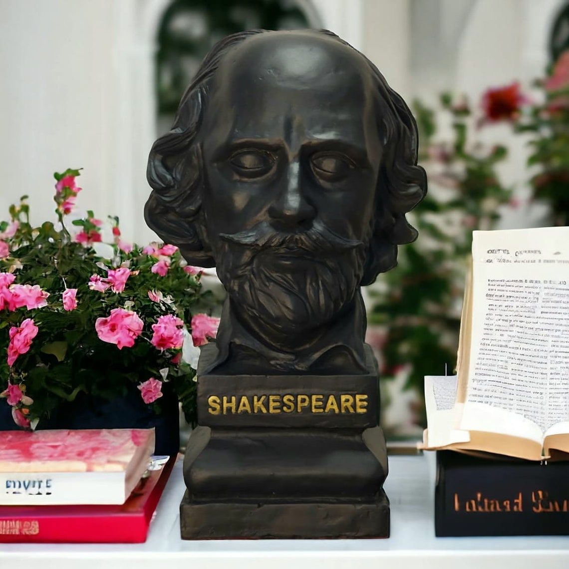 Shakespeare Bust Statue, Black Sculpture, Home Decor, Gifts, Classic ...