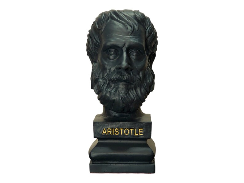Solid 11 Aristotle Bust Black Statue, Greek Philosopher Sculpture ...