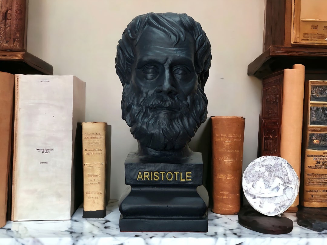 Solid 11" Aristotle Bust Black Statue, Greek Philosopher Sculpture, Aristotle Sculpture, Home ...