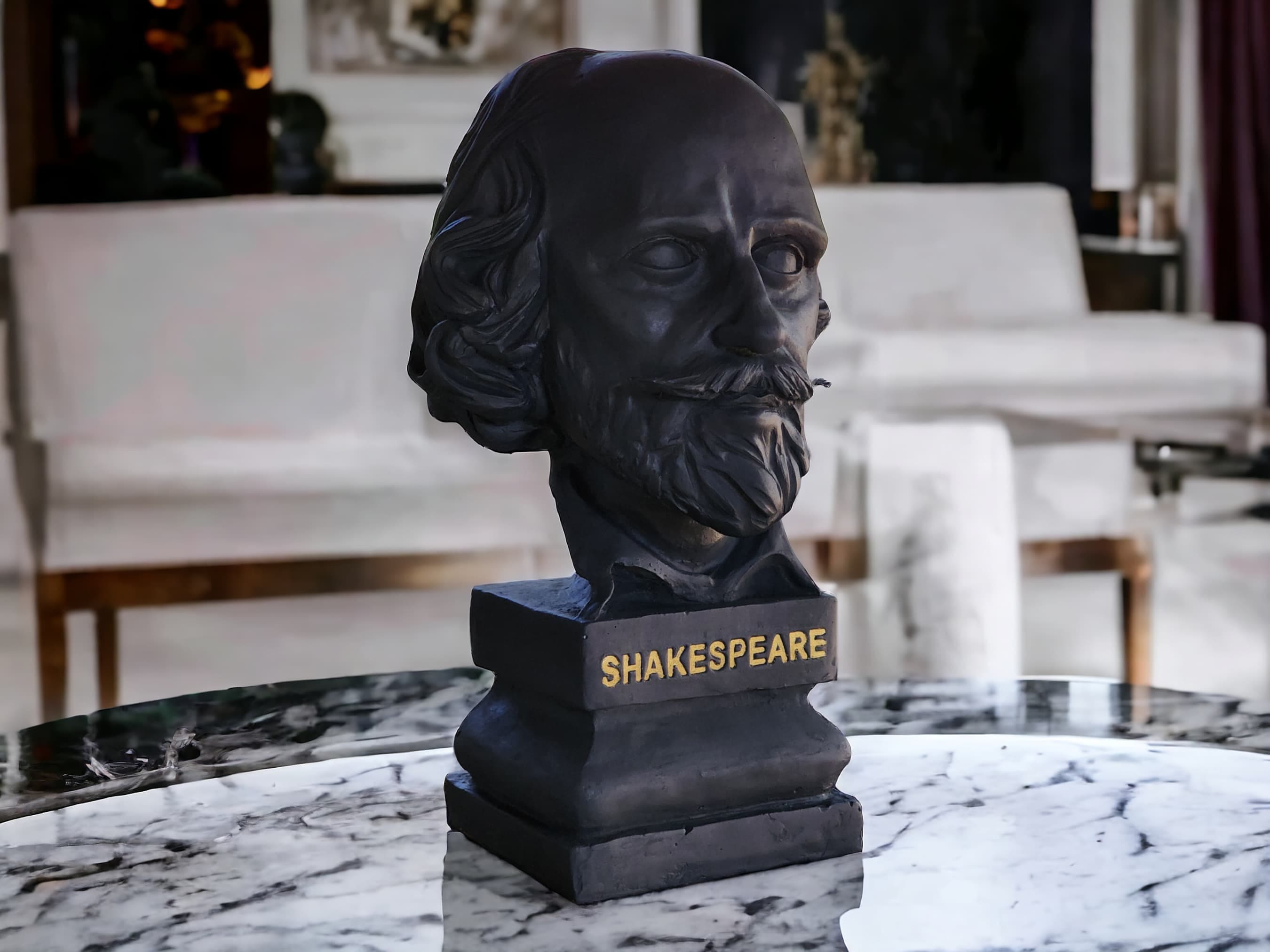 Shakespeare Bust Statue, Black Sculpture, Home Decor, Gifts, Classic ...