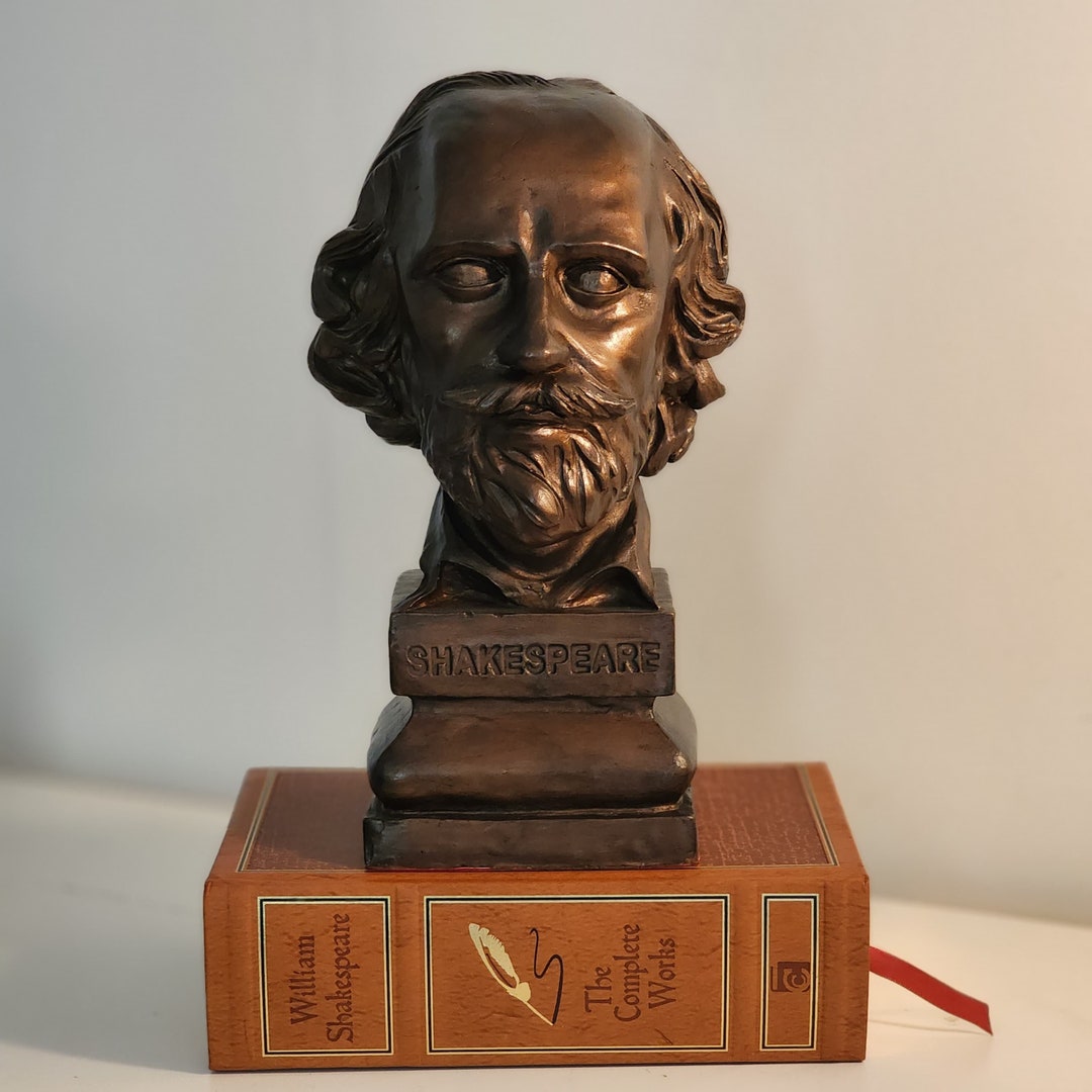 Shakespeare Bust Statue, Bronze Sculpture, Home Decor, Gifts, Classic ...