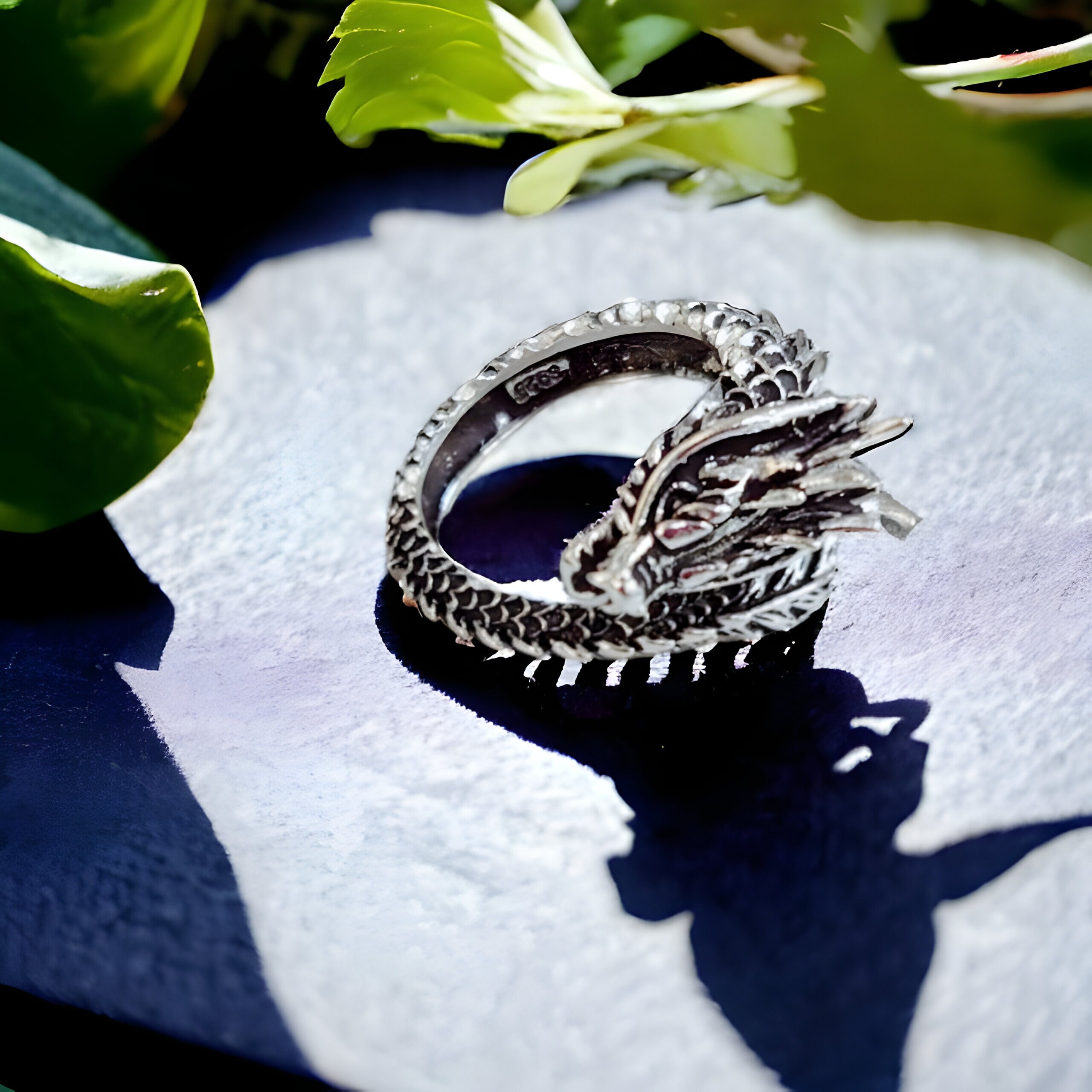 Silver Dragon Entangled Adjustable Ring, Punk Rings, Silver Dragon Ring ...