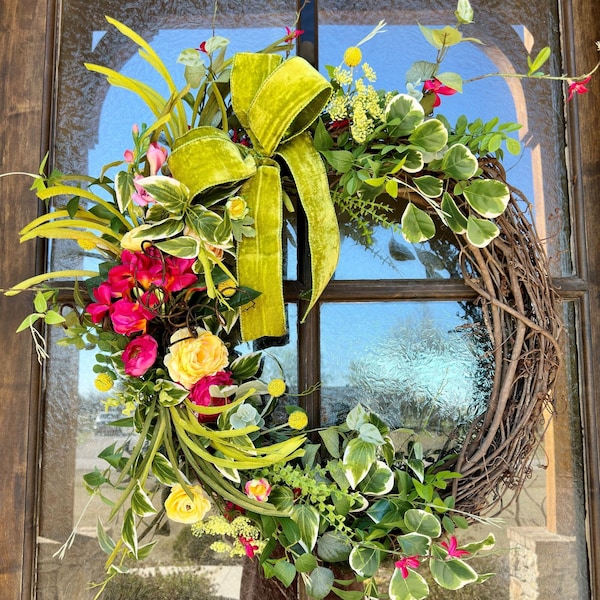 Spring Summer Wreath - Etsy