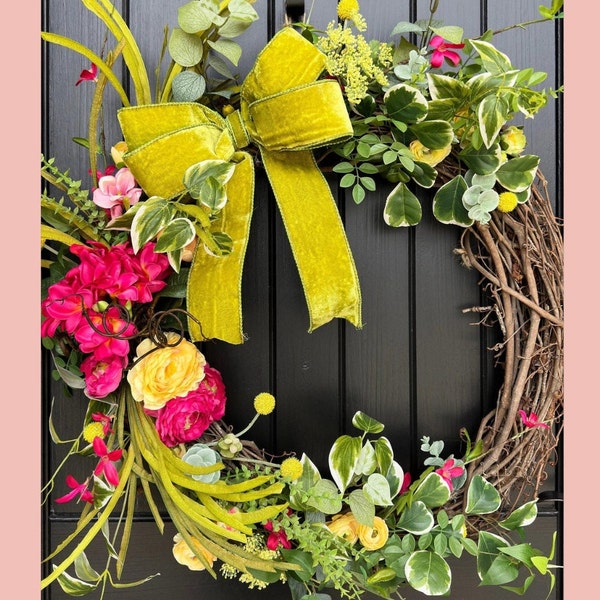 Large Spring Wreath - Etsy