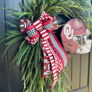 University of Oklahoma Sooners Fan Wreath, Sports Themed Door Decor ...