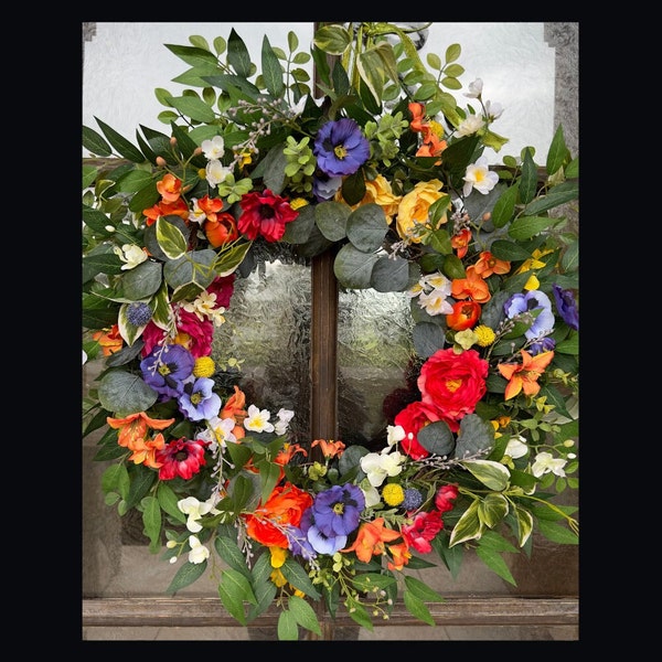 Spring Wreaths for Front Door Outdoor - Etsy