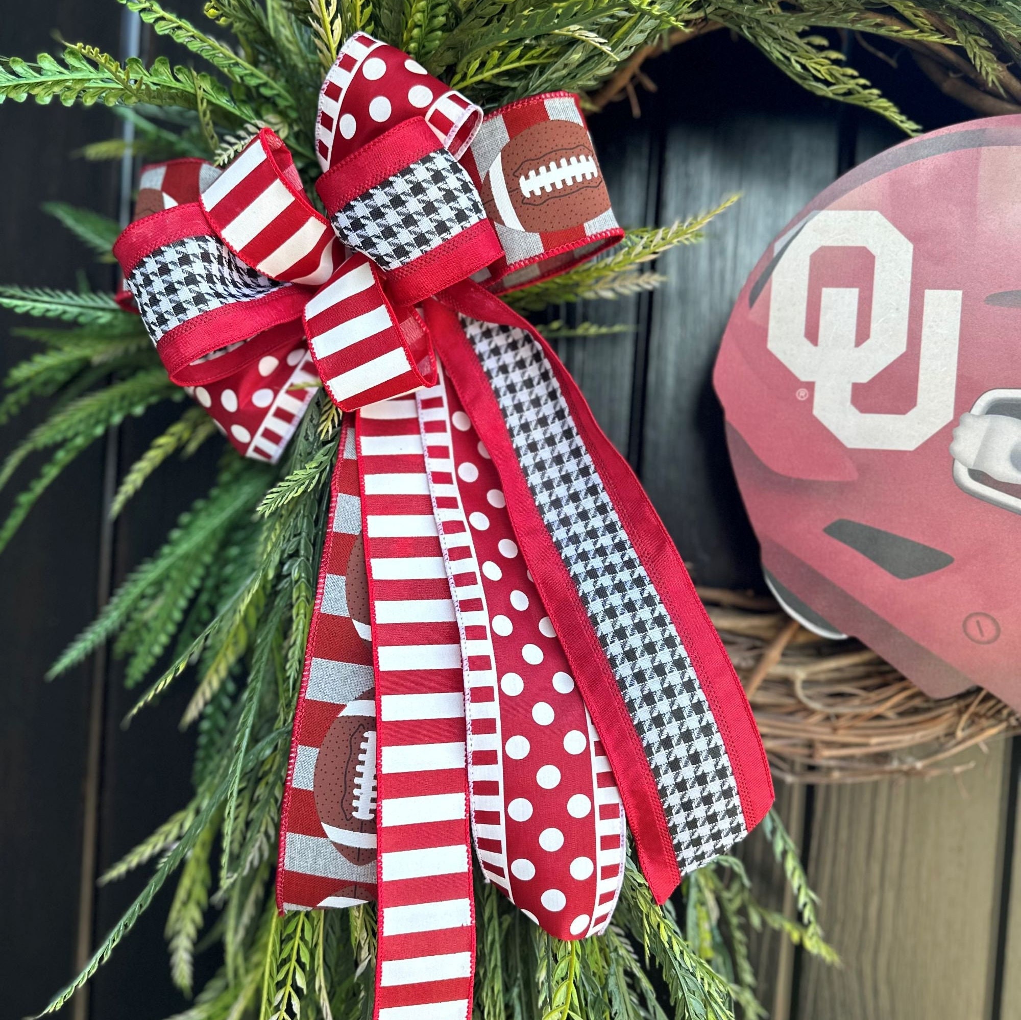 University of Oklahoma Sooners Fan Wreath, Sports Themed Door Decor ...