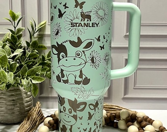 Custom Cow Print Stanley Tumbler - Etsy