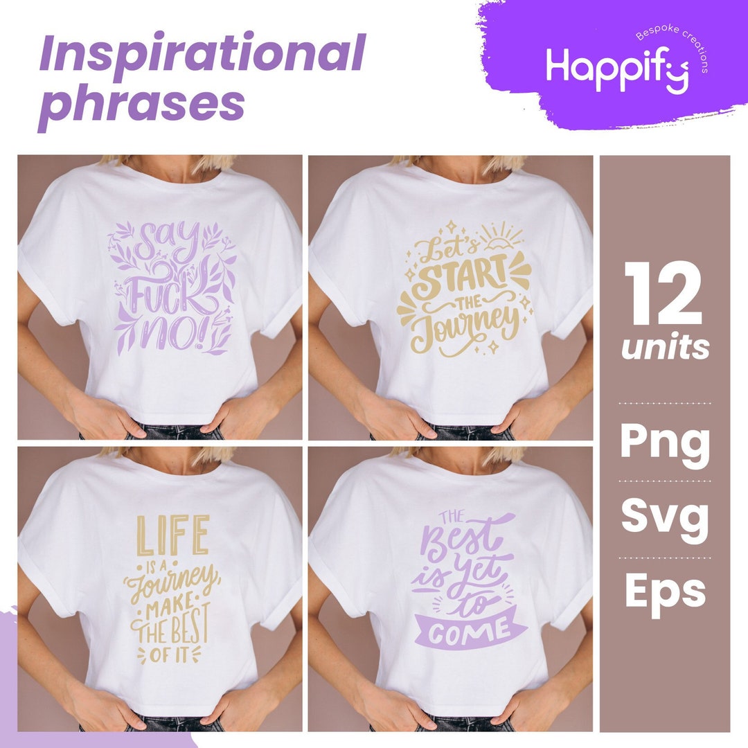 Inspirational Phases | Digital Package Svg Png Eps | Positive ...