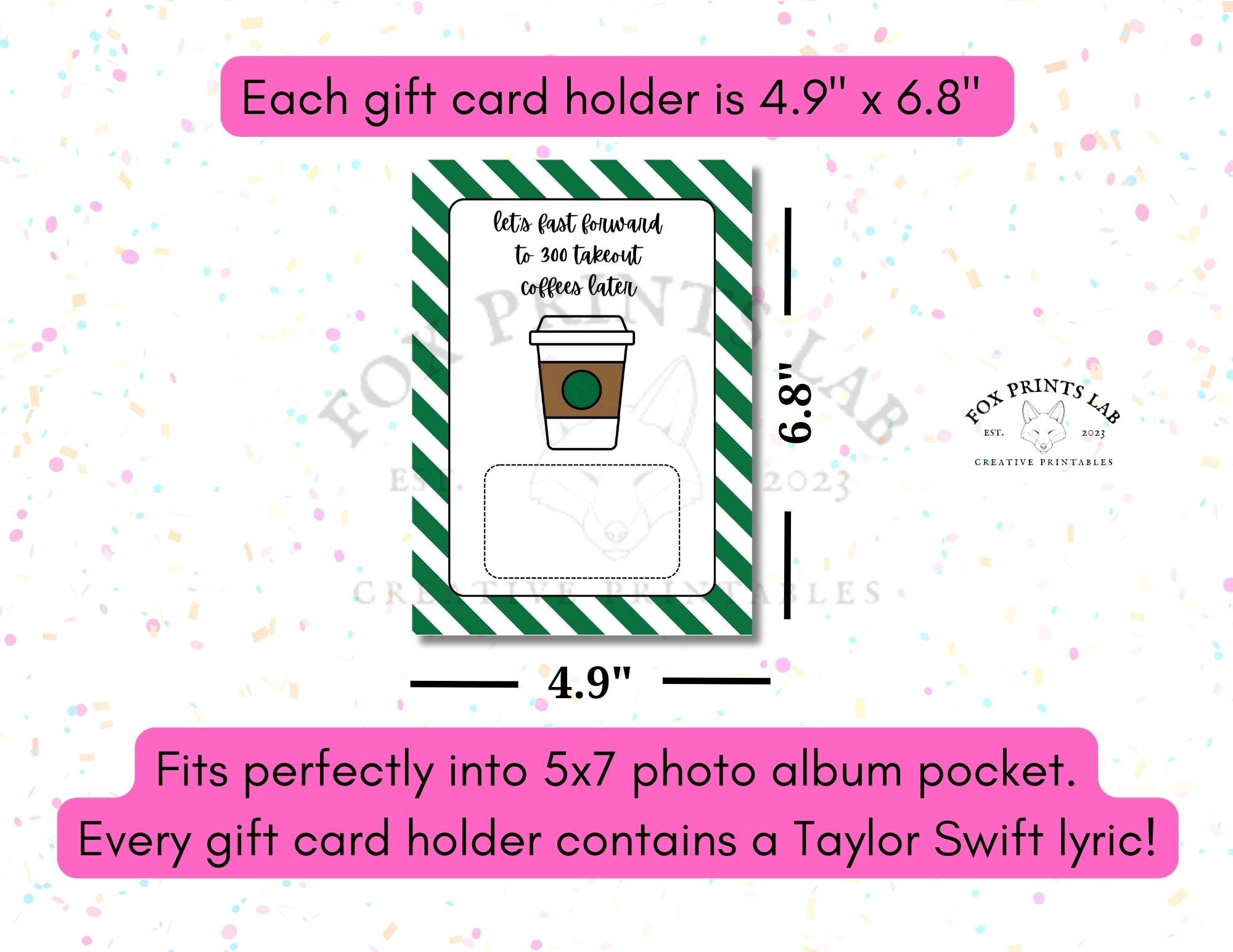 Graduation Era Gift Card Book Taylor Swift Themed Printable Instant ...