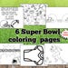 Super Bowl Party | Coloring Pages | INSTANT DOWNLOAD | Printable | Kids ...